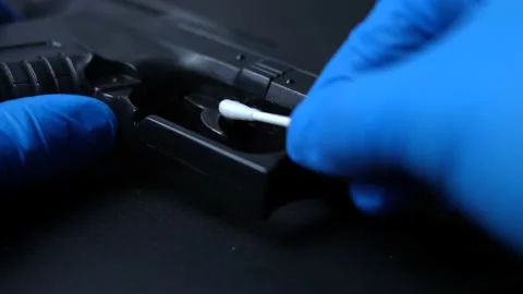 CSI Swab Gun For DNA, Murder Investigati... | Stock Video | Pond5