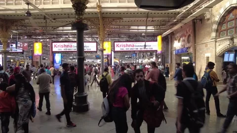 Cst Railway Station Stock Video Footage | Royalty Free Cst Railway ...