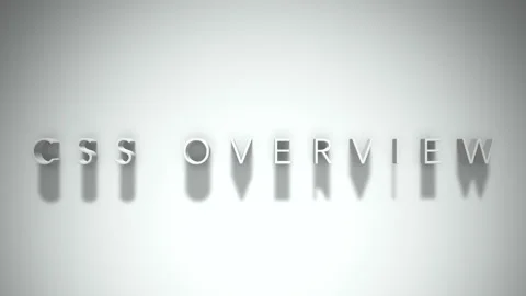 css overview 3D title animation white te... | Stock Video | Pond5