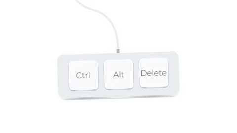 Ctrl Alt Del key icon. Clipart image iso... | Stock Video | Pond5