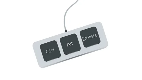 Ctrl Alt Del key icon. Clipart image iso... | Stock Video | Pond5