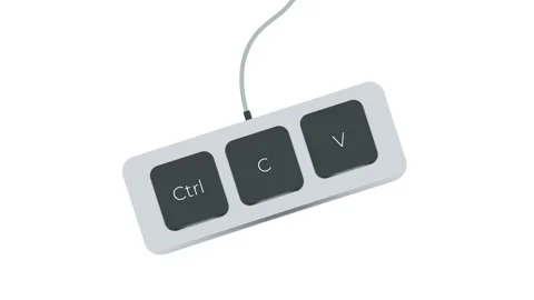 Ctrl C and Ctrl V Keyboard Button, Copy ... | Stock Video | Pond5