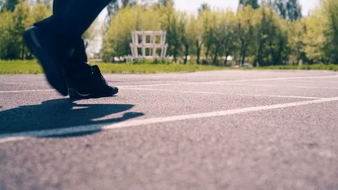 CU, Back shot: Young cute girl, sporty p... | Stock Video | Pond5