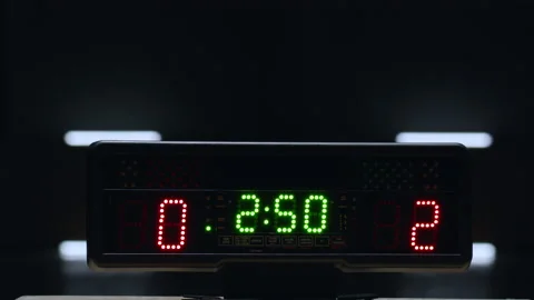 CU View of a fencing scoreboard counting... | Stock Video | Pond5