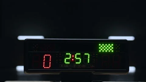 CU View of a fencing scoreboard counting... | Stock Video | Pond5