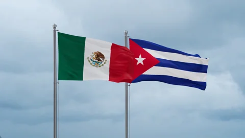 Cuba and Mexico flag | Stock Video | Pond5