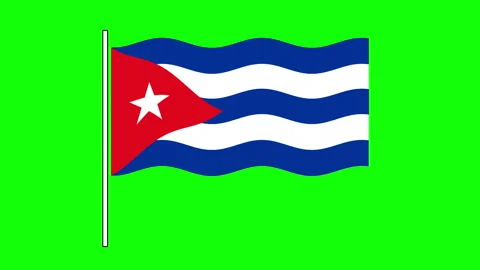 Cuba flag seamless loop animation. Chrom... | Stock Video | Pond5