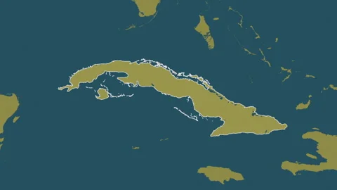 Cuba map - drive. Border. Pattern. | Stock Video | Pond5