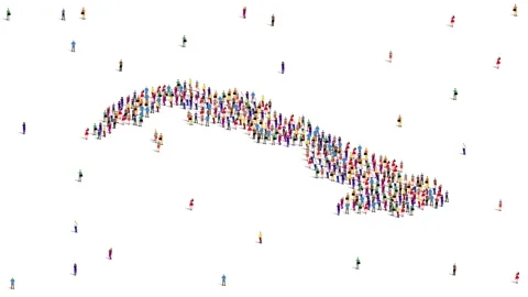 Cuba Map A large group of people form to... | Stock Video | Pond5