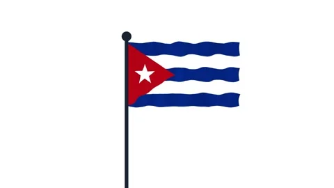Cuba waving flag animation green screen ... | Stock Video | Pond5