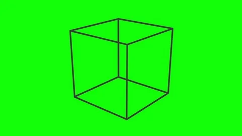 Cube box rotating on green screen animat... | Stock Video | Pond5