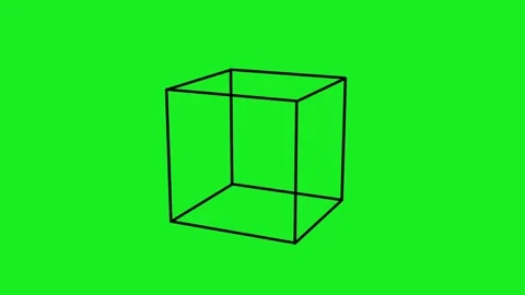 Cube box rotation animation on a green s... | Stock Video | Pond5
