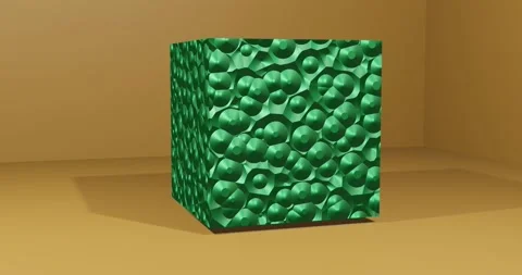 Cube with bubbles animation | Stock Video | Pond5
