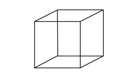 Cube, geometric shape outline self drawi... | Stock Video | Pond5