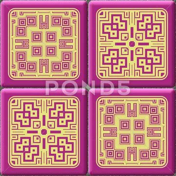 Cube tiles seamless generated hires texture: Royalty Free #43260906