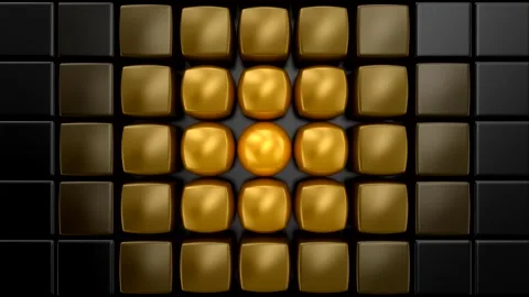 Cubes Transform Into Spheres and Form a ... | Stock Video | Pond5