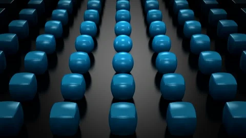 Cubes Transform Into Spheres and Form a ... | Stock Video | Pond5