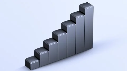 Cubic scale,statistics,ladder up,success... | Stock Video | Pond5