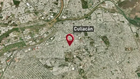 Culiacan City Map Zoom (Mexico) from Spa... | Stock Video | Pond5