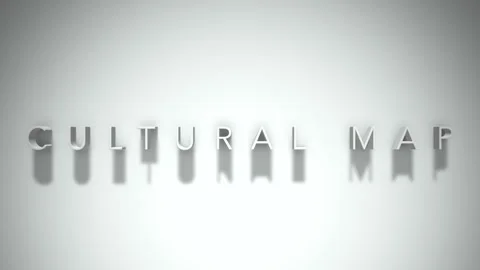 cultural map 3D title animation white te... | Stock Video | Pond5