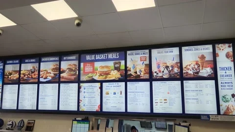 Culver's Fast Food Restaurant Menu Signa... | Stock Video | Pond5