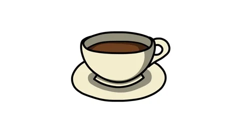 cup of tea sketch background and 2d anim... | Stock Video | Pond5