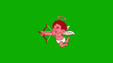 cupid animation on green screen | Stock Video | Pond5