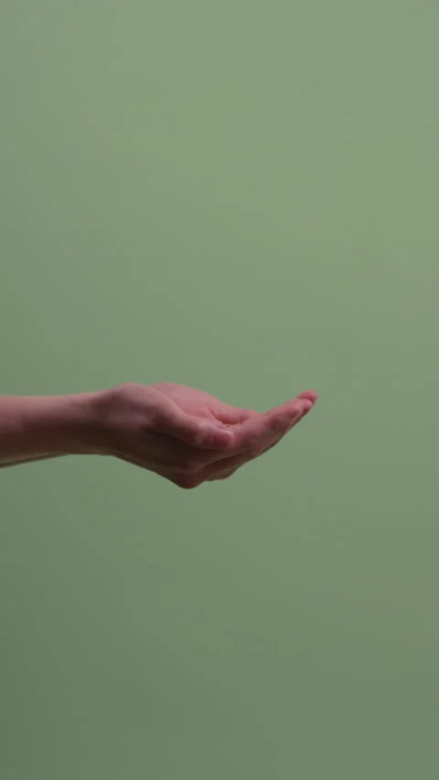 Cupped Hands Being Pulled Out of Frame | Stock Video | Pond5