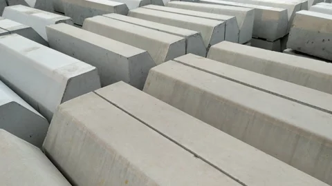 Curb blocks on the construction site of ... | Stock Video | Pond5