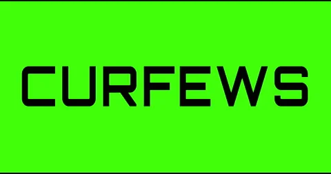 Curfew text green screen, masked glitche... | Stock Video | Pond5