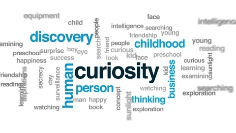 Curiosity animated word cloud, text desi... | Stock Video | Pond5