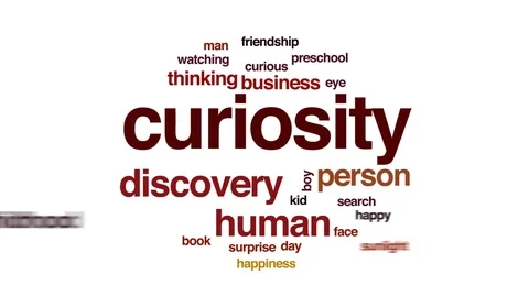 Curiosity animated word cloud, text desi... | Stock Video | Pond5