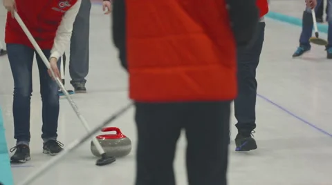 Curling Sweeping Stock Video Footage | Royalty Free Curling Sweeping ...