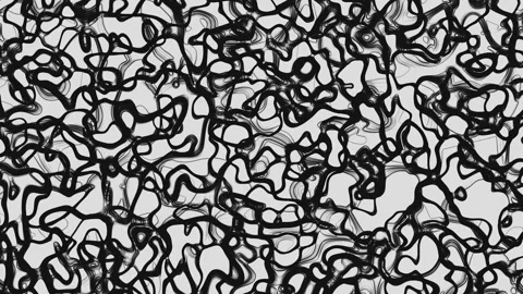 Curly Abstract Black Threads on Grey Bac... | Stock Video | Pond5