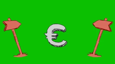 Currency Euro - Hand-Drawn Animation - b... | Stock Video | Pond5