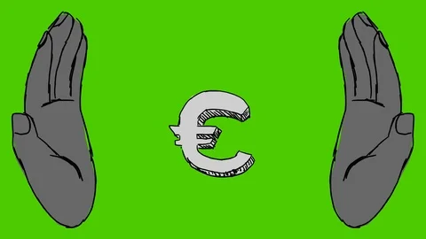 Currency Euro - Hand-Drawn Animation - h... | Stock Video | Pond5