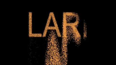 Currency name LARI appears from the sand... | Stock Video | Pond5