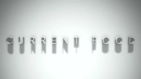current food 3D title animation white te... | Stock Video | Pond5