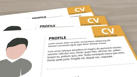 Curriculum vitae or resume animation | Stock Video | Pond5