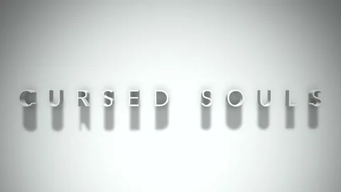 cursed souls 3D title animation white te... | Stock Video | Pond5