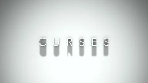 curses 3D title animation with shadows o... | Stock Video | Pond5
