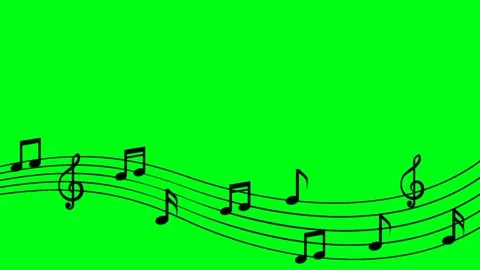 Curved groove music note green animation | Stock Video | Pond5