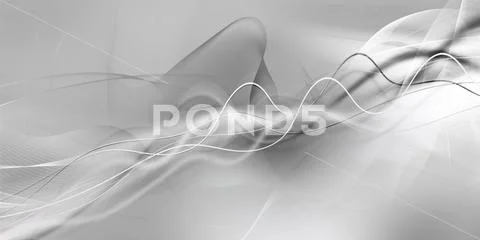 Curved lines in different gray shades on blurred background ...