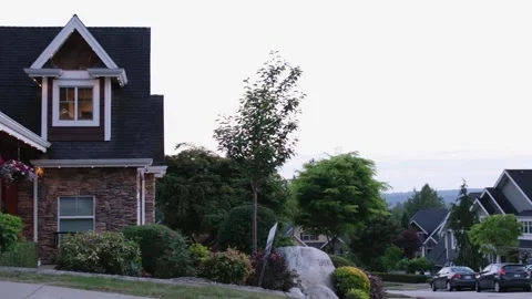 Custom built big luxury house with tripl... | Stock Video | Pond5