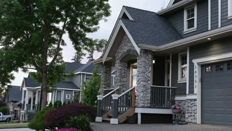 Custom built big luxury house with tripl... | Stock Video | Pond5