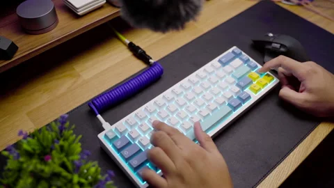 Custom DIY mechanical Gaming Keyboard | Stock Video | Pond5