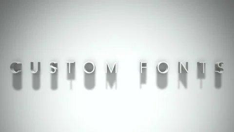 custom fonts 3D title animation white te... | Stock Video | Pond5