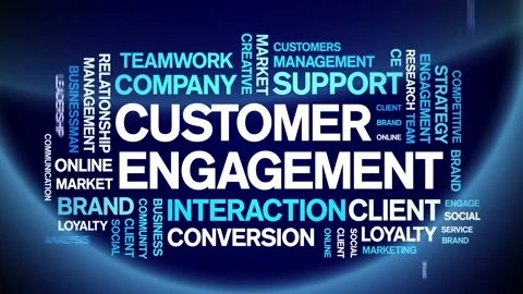 Customer Engagement animated word cloud,... | Stock Video | Pond5