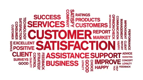 Customer Satisfaction Animated Tag Word ... | Stock Video | Pond5