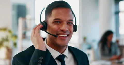 Customer service, smile on face and man ... | Stock Video | Pond5